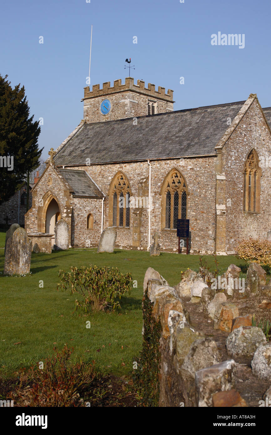 Hemyock village Devon St Marys Church Stock Photo - Alamy