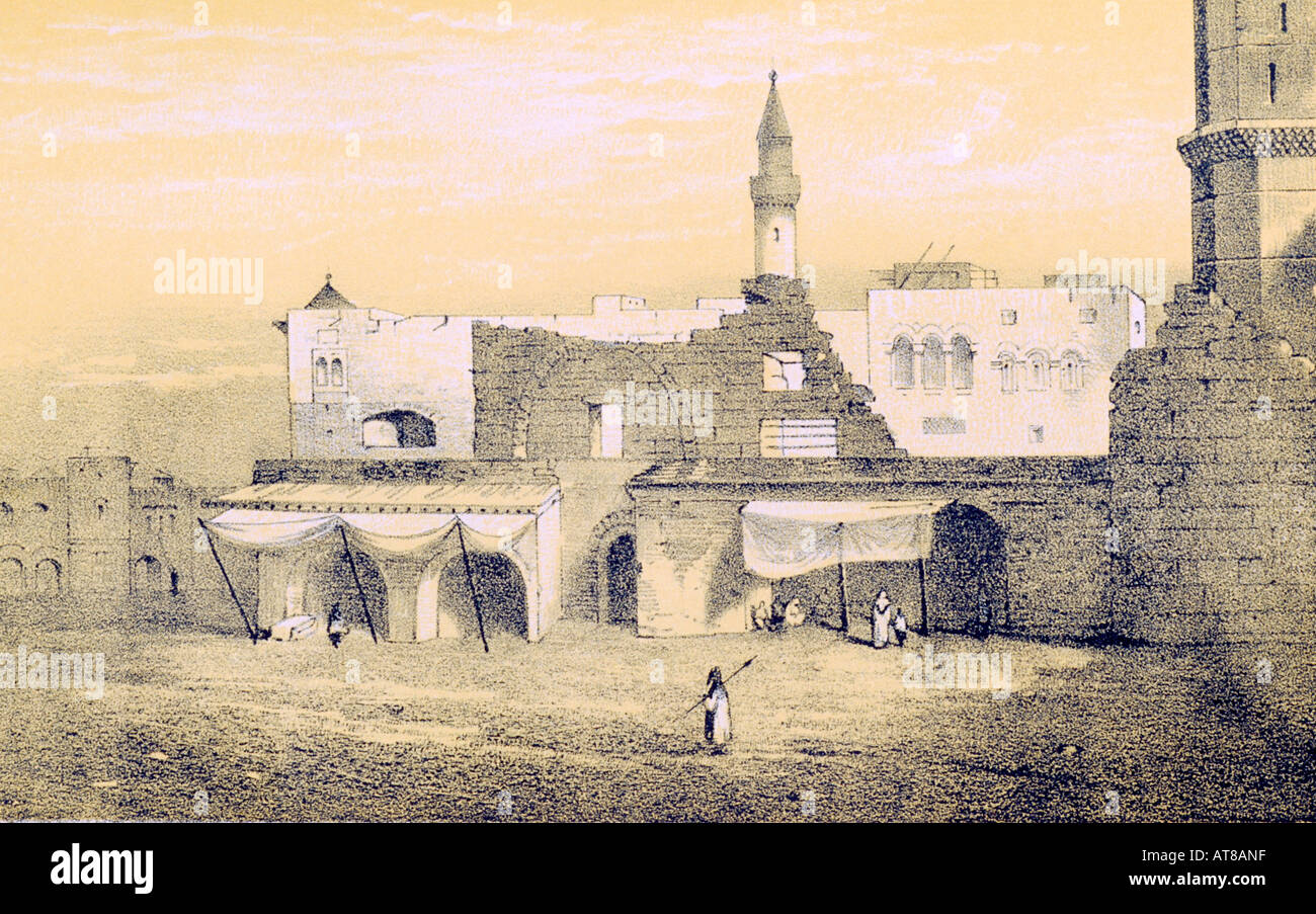 Saudi Arabia Illustration of Square in Jeddah Stock Photo - Alamy