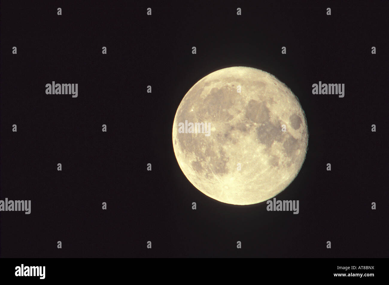 Luminous full moon against a black sky Stock Photo - Alamy