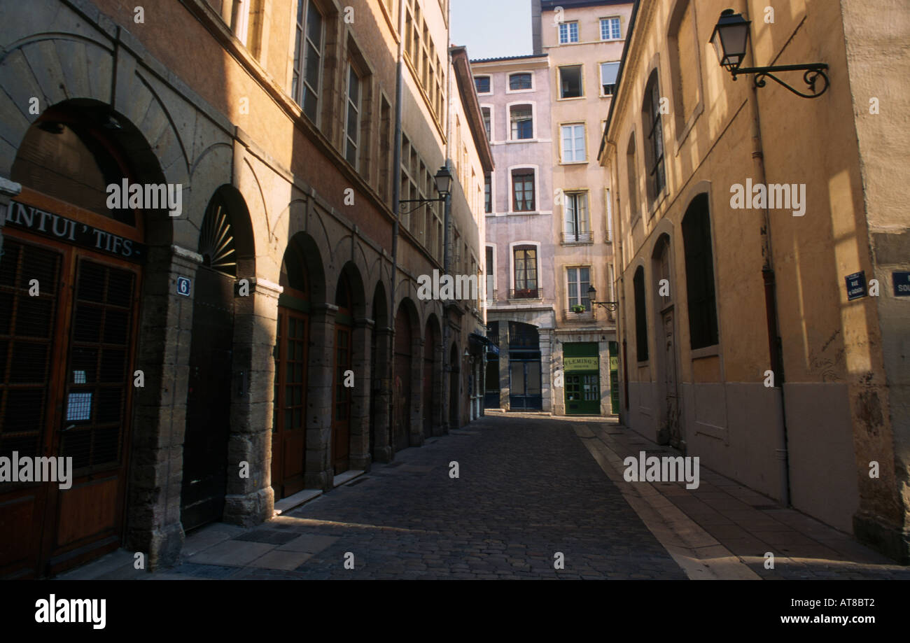 Lyon France Rue Saint Jean Stock Photo - Alamy