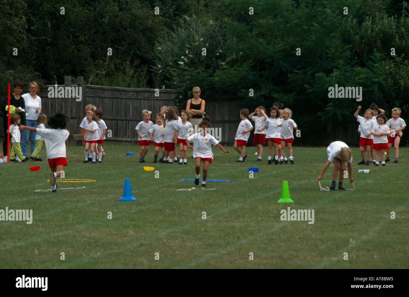 Obstacle Race at School Sports Day Primary School Stock Photo - Alamy