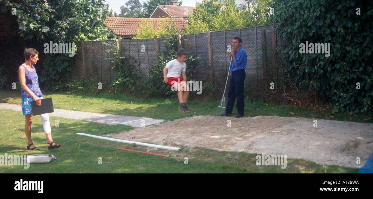 Long Jump at School Sports Day Primary School Stock Photo - Alamy