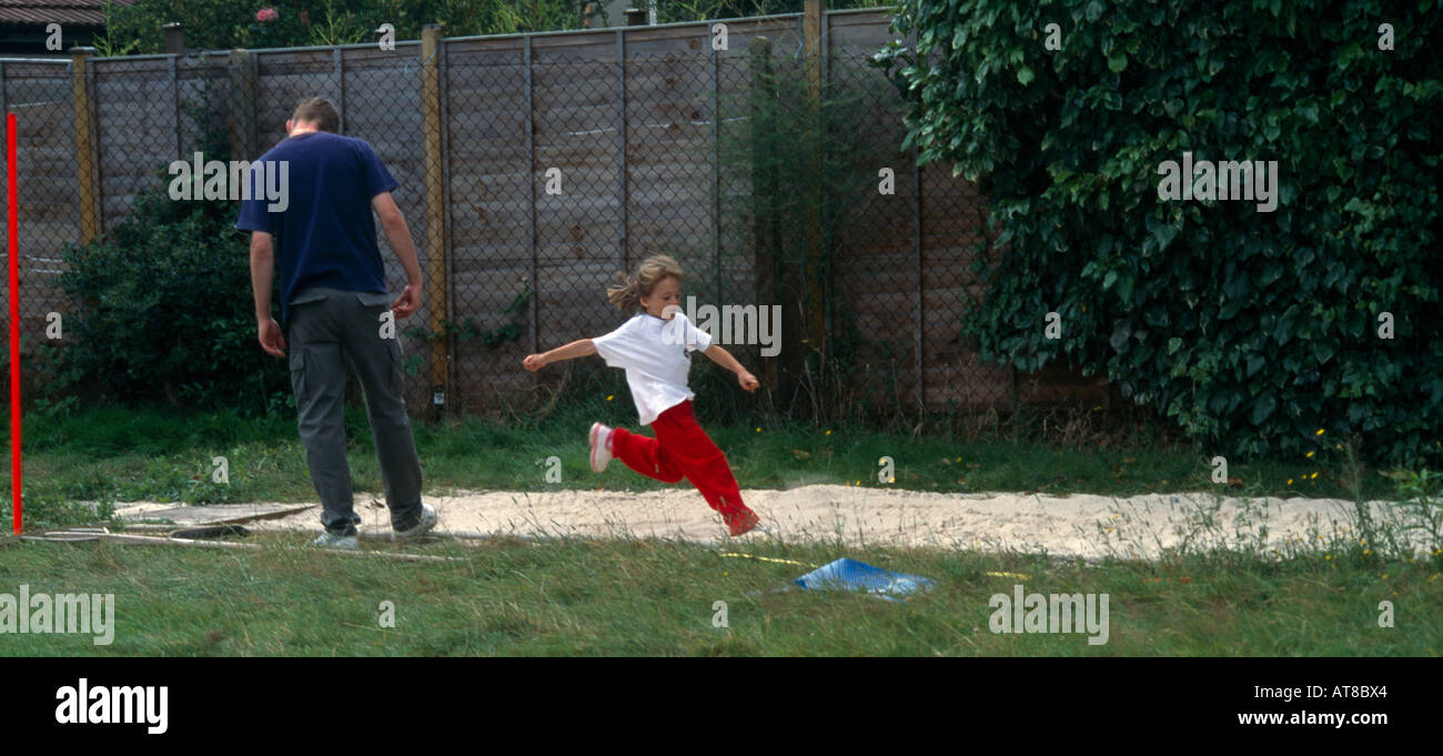Long Jump at School Sports Day Primary School Stock Photo - Alamy