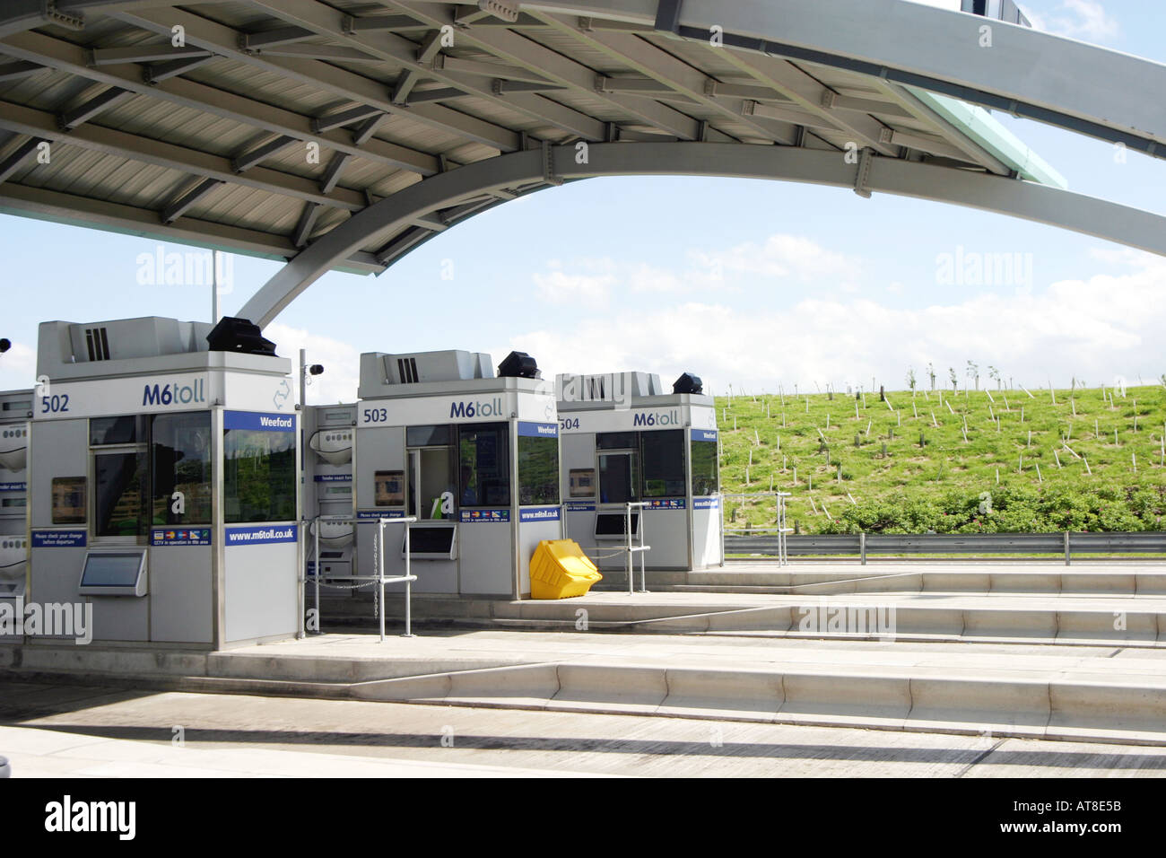 M6 toll road payment booths Stock Photo - Alamy