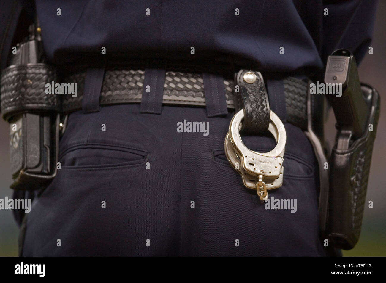 Detail of a policeman's belt Stock Photo - Alamy