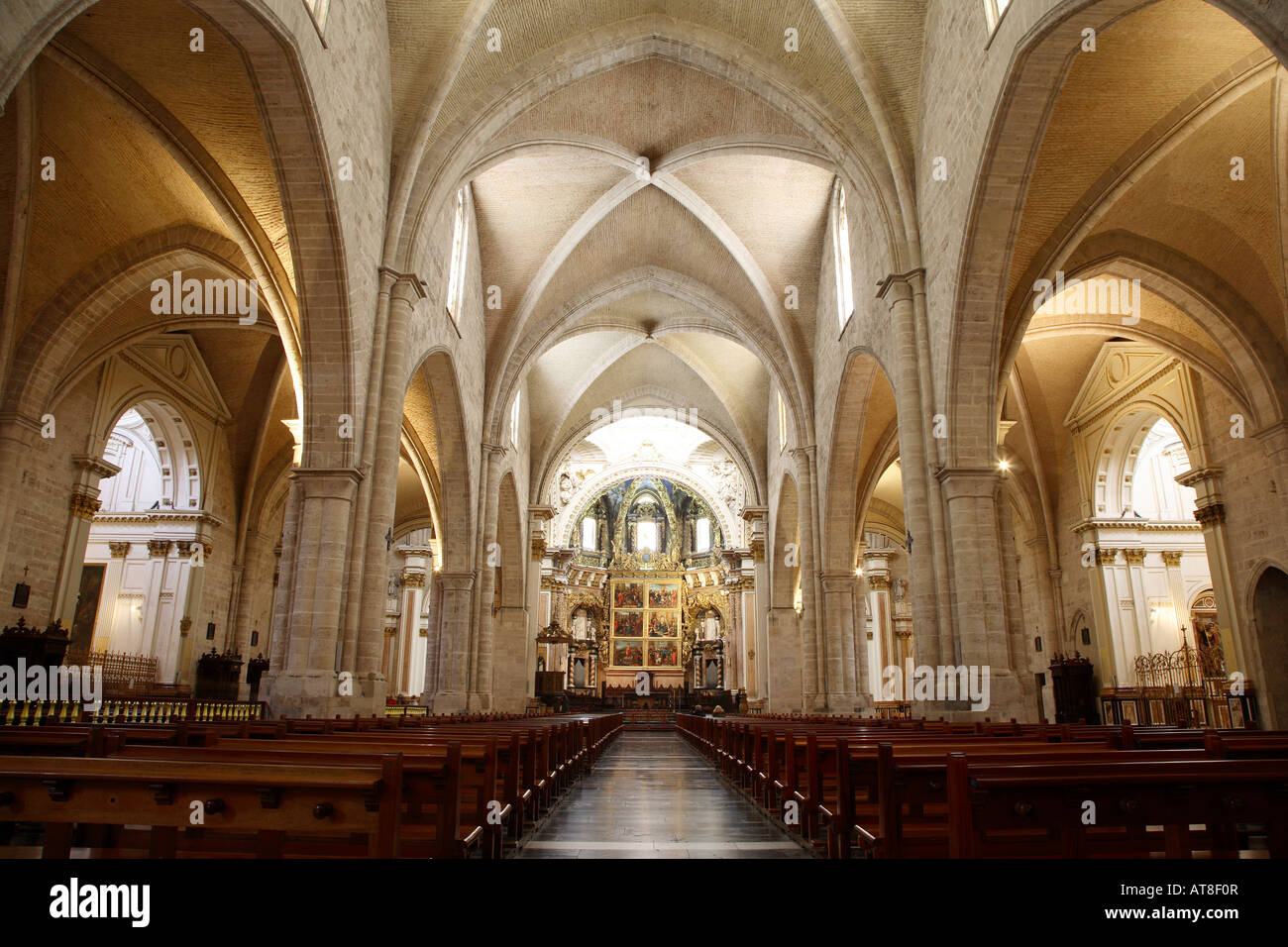 Interior of Cathedral, Valencia, Spain Stock Photo - Alamy