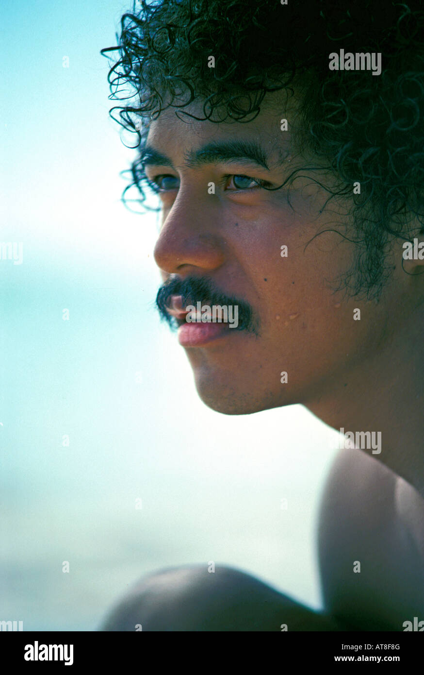 Portrait of Polynesian man Stock Photo - Alamy