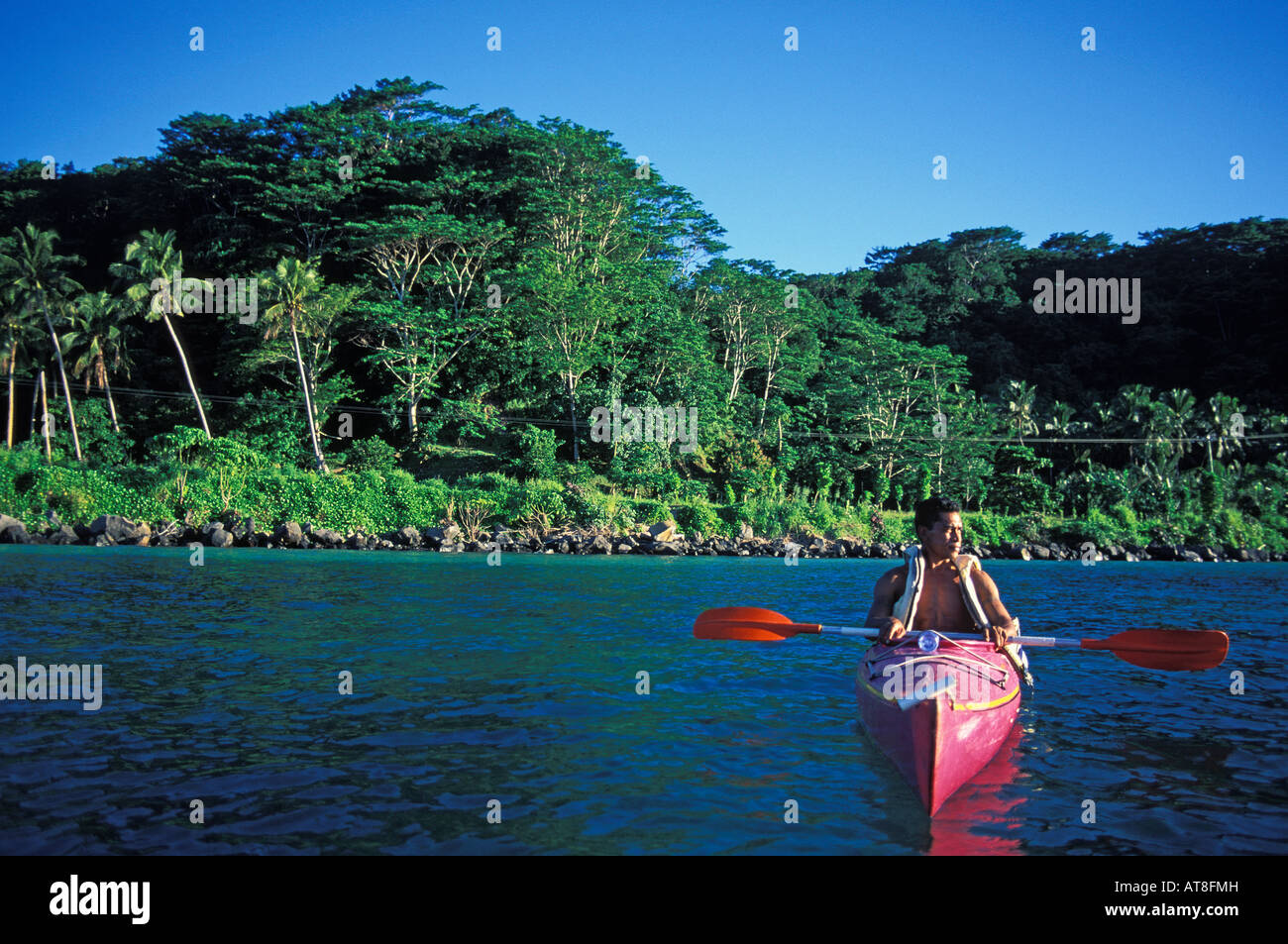 Kayaking at Manase, Savaii, Samoa Stock Photo - Alamy