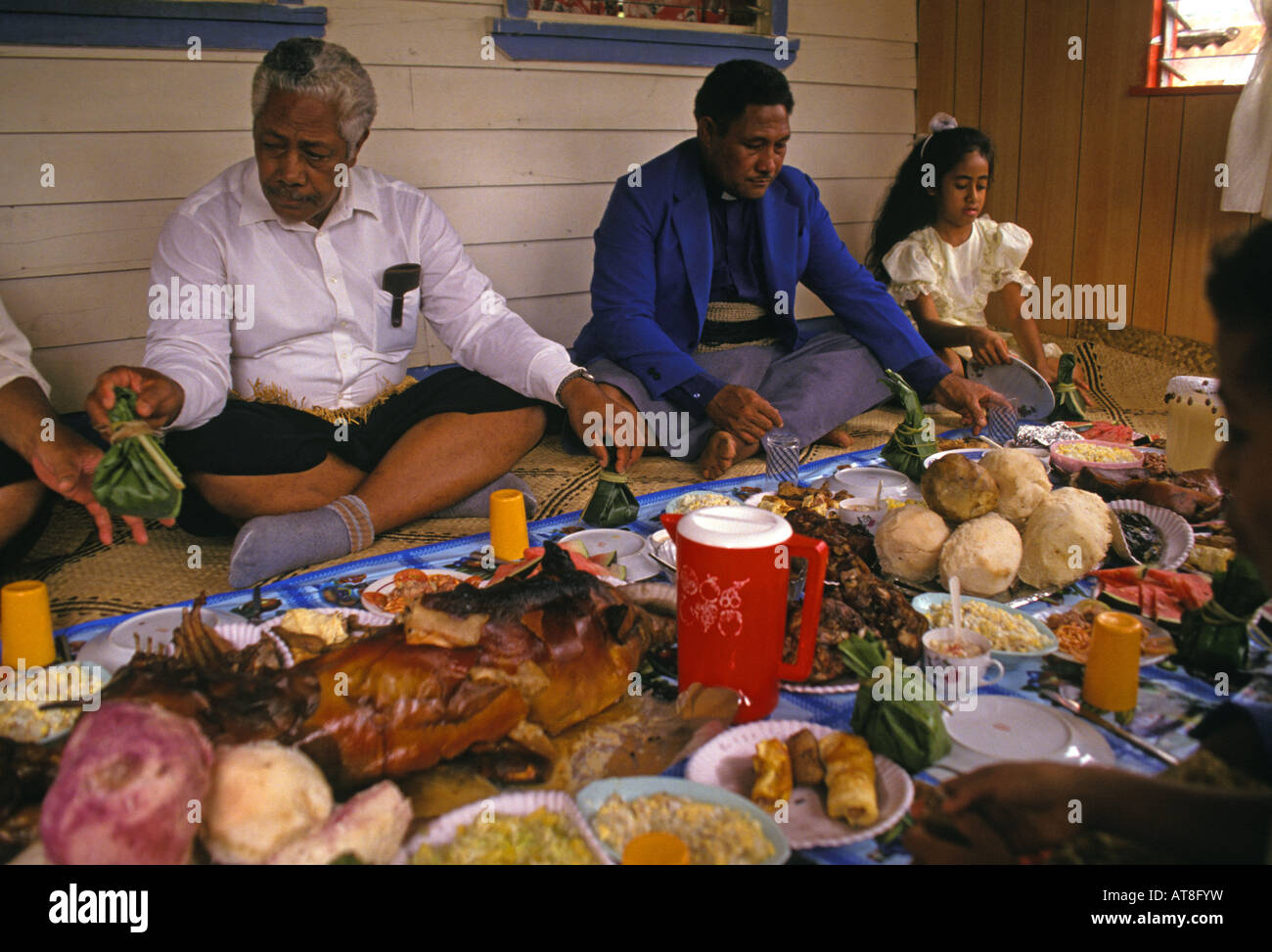 Sunday brunch at Vavau, Tonga Stock Photo - Alamy
