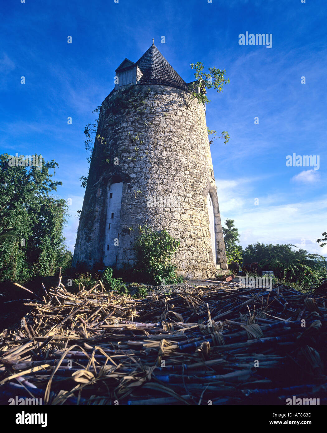 Bellevue ancient sugar mill, Marie-Galante island, Guadeloupe, French ...
