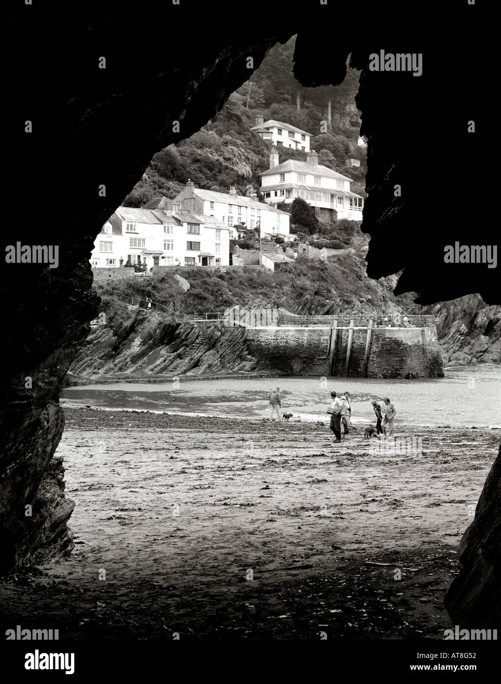View From the Cave, Polperro, Cornwall, England Stock Photo - Alamy