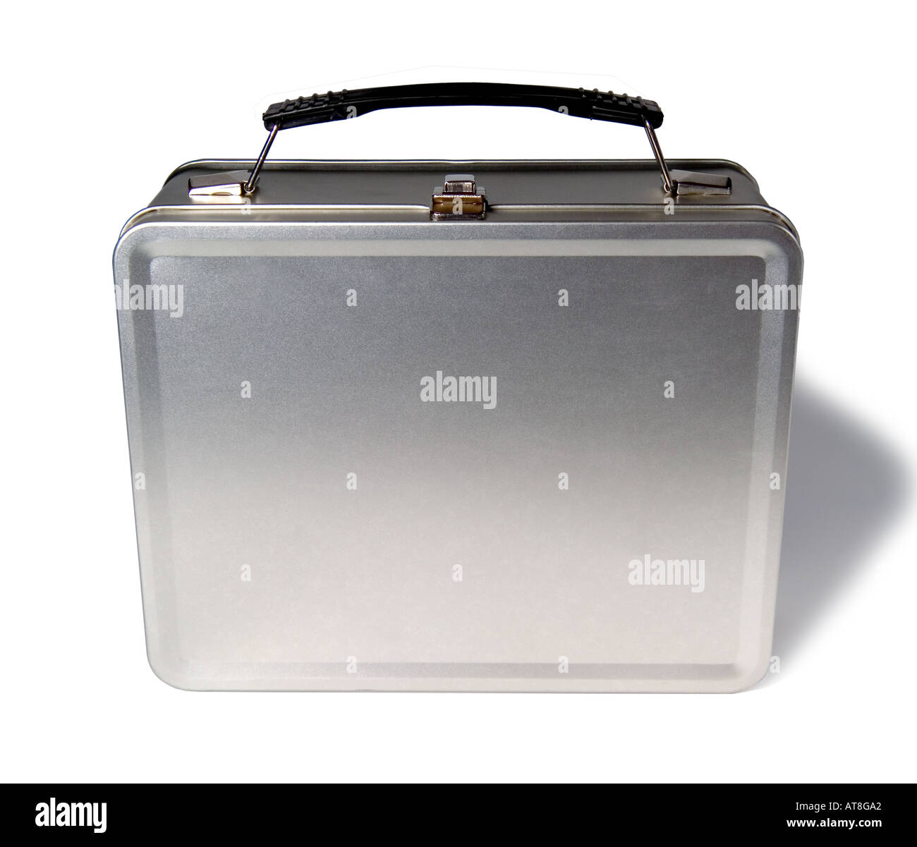 Silver Lunch Box White Background Silhouette silo cutout cut out ...