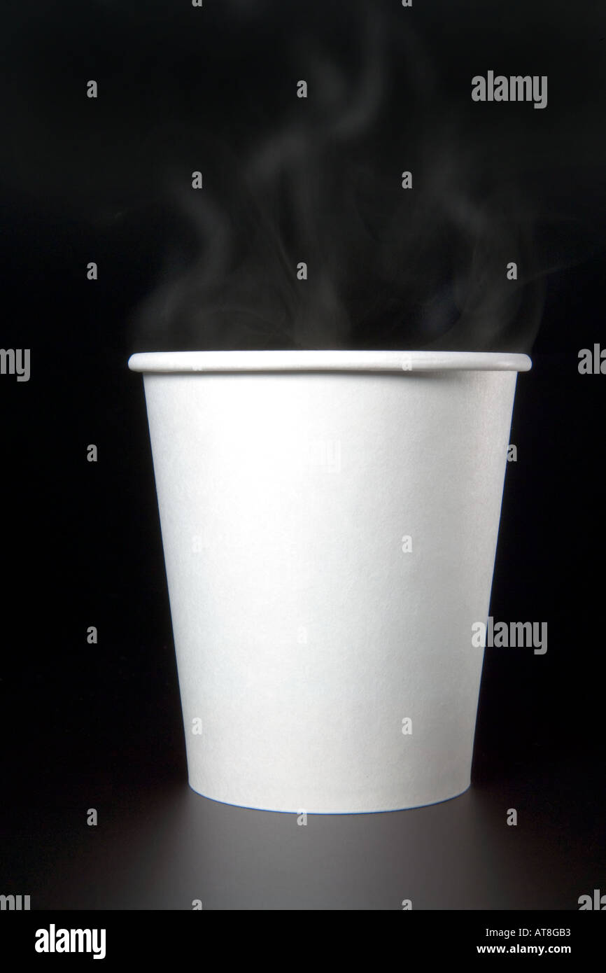 Steaming coffee in paper cup hi-res stock photography and images - Alamy