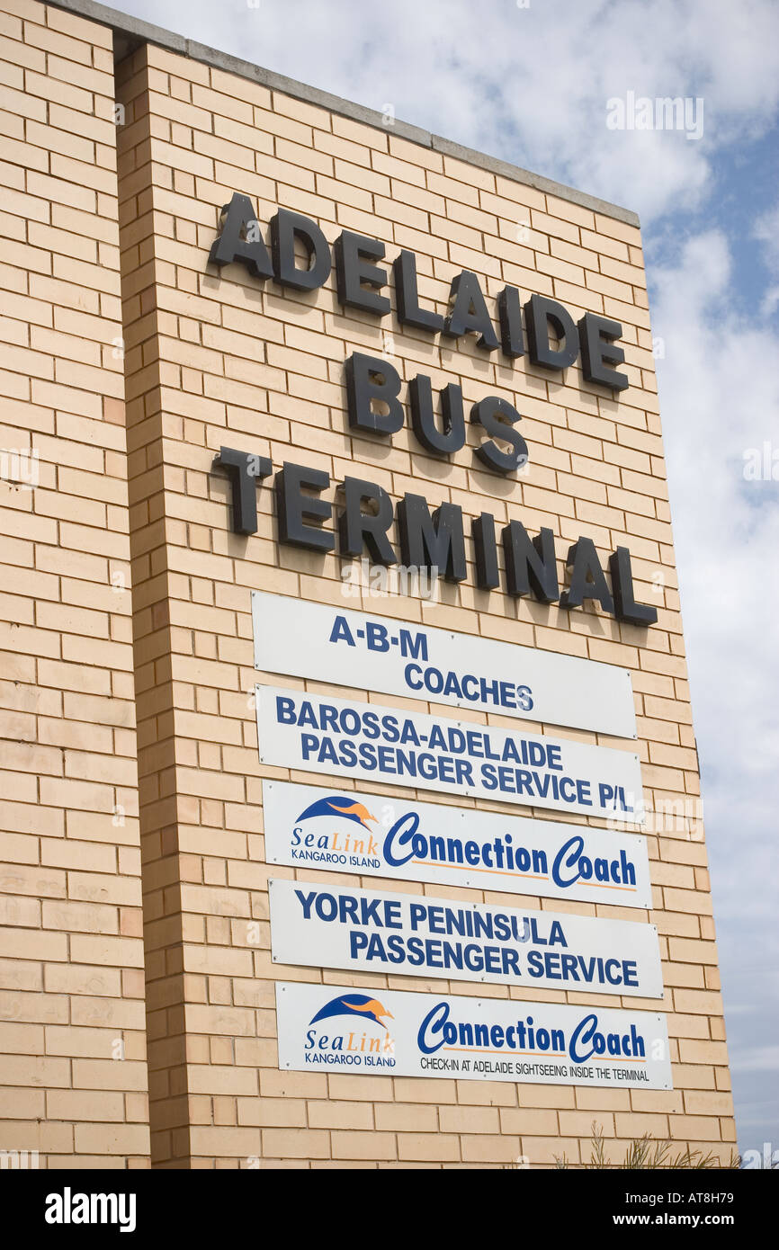 Bus Terminal Adelaide Australia Stock Photo - Alamy