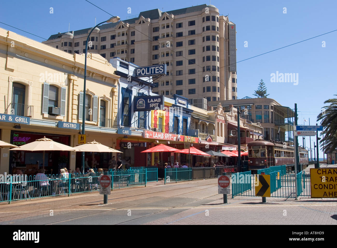 Street Scene Glenelg Adelaide Australia Stock Photo - Alamy