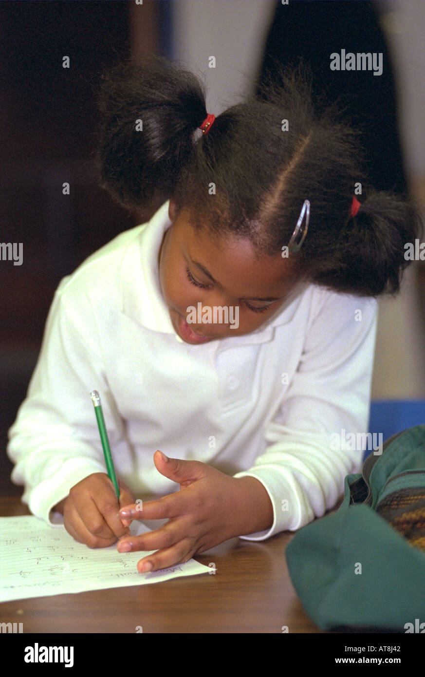 Ethnic preschool kids writing hi-res stock photography and images - Alamy