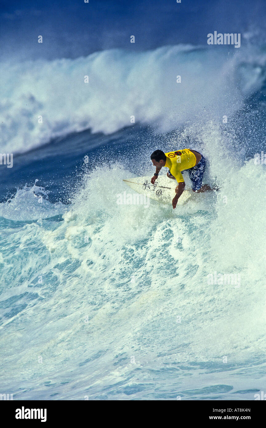 Surfing exciting whitewater at Hookipa Beach on Maui Stock Photo - Alamy