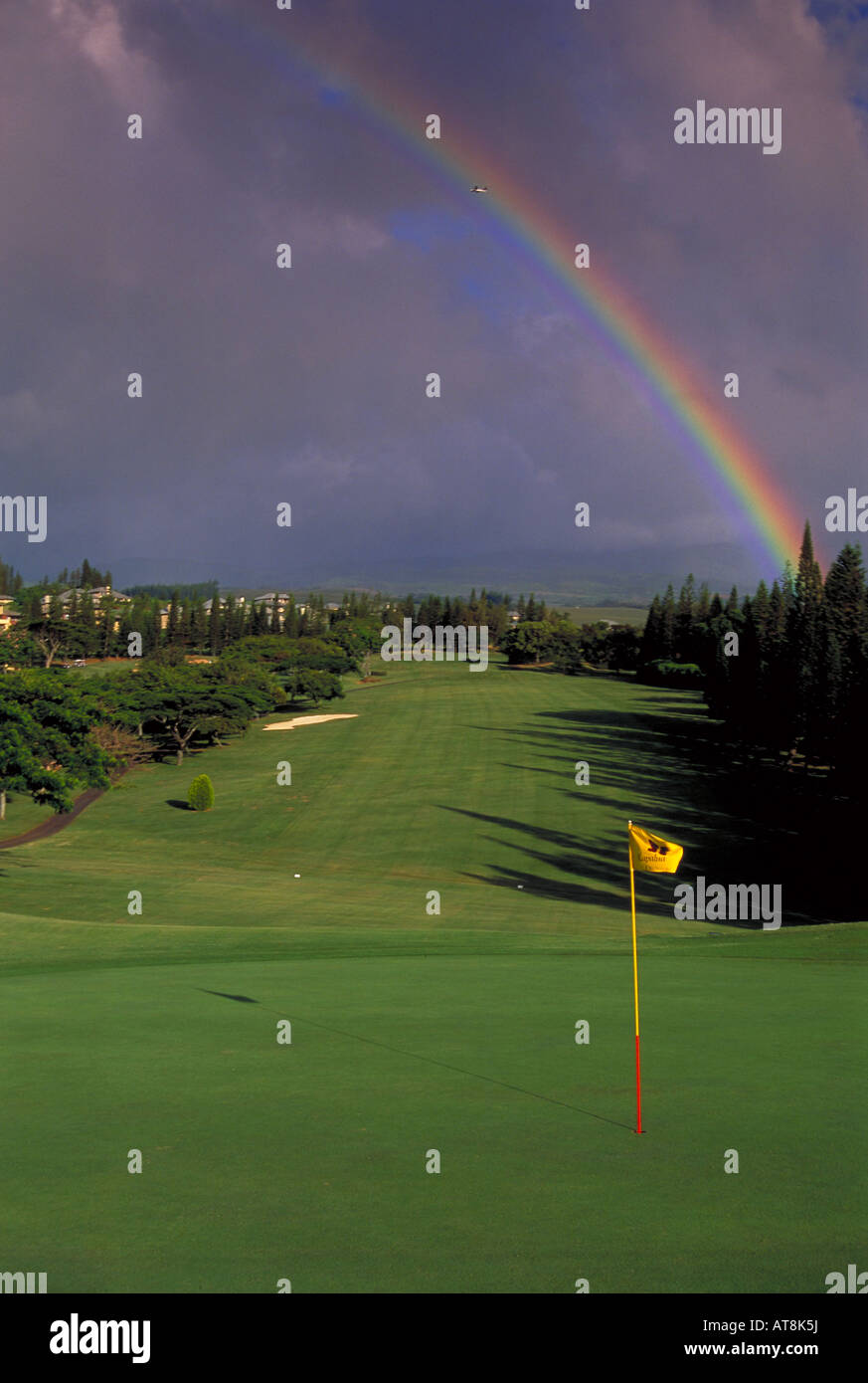 Rainbow over Kapalua Bay Golf Course. The first of three championship ...