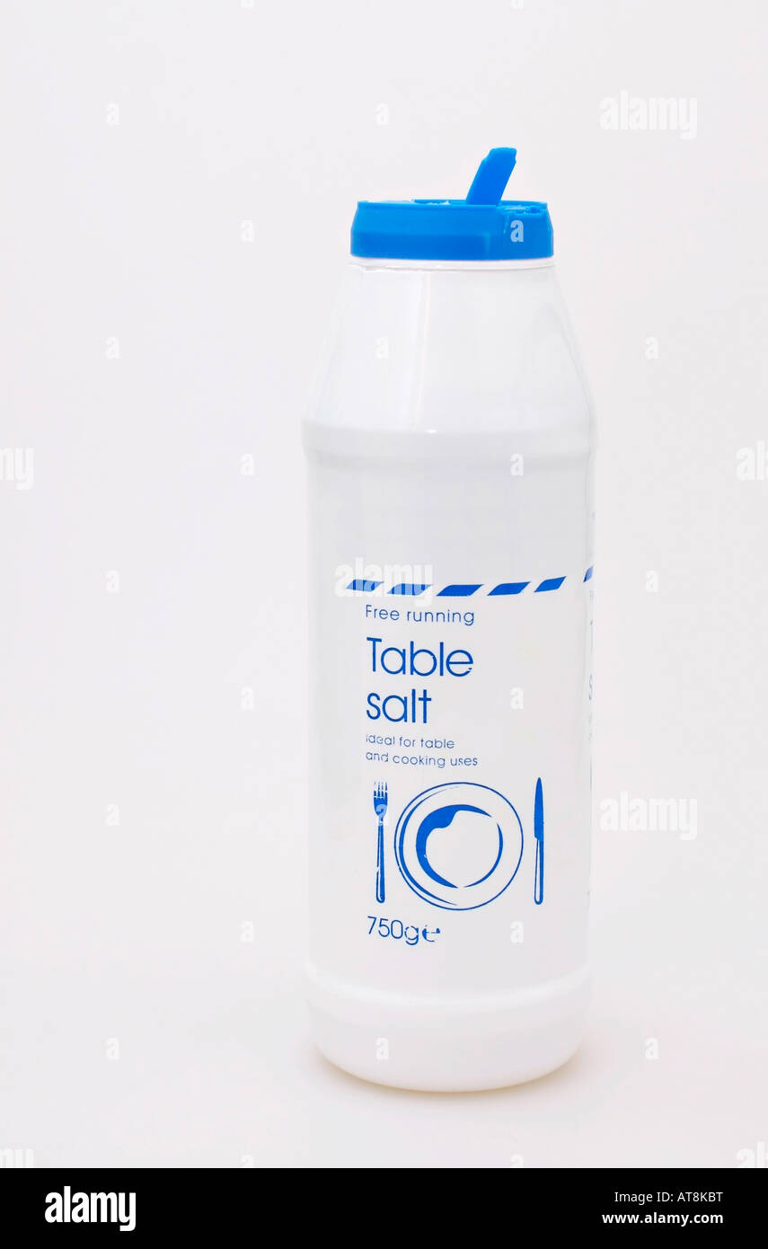 Packet of ordinary table salt Stock Photo - Alamy