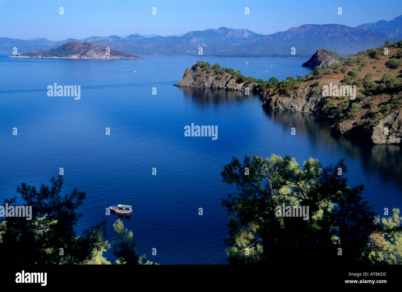 Turkey Turkeys Marmaris sea blue bay Mediterranean Stock Photo - Alamy