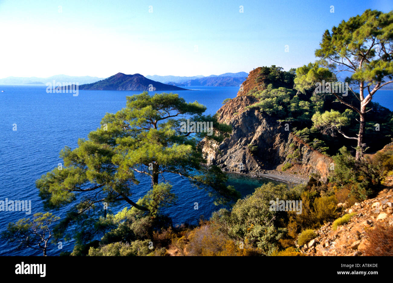 Turkey Turkeys Marmaris sea blue bay Mediterranean Stock Photo - Alamy