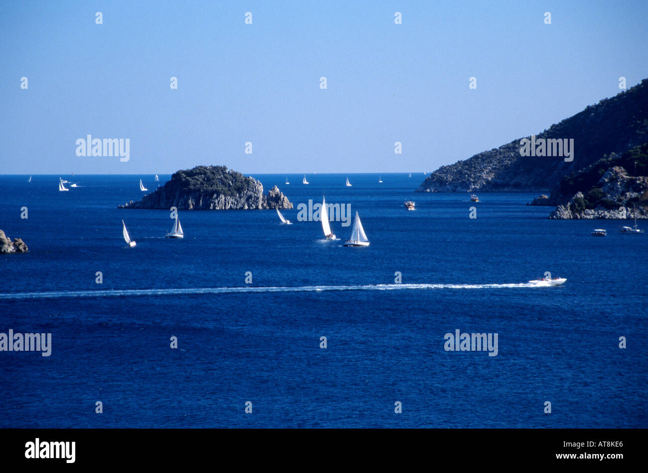 Turkey Turkeys Marmaris sea blue bay Mediterranean Stock Photo - Alamy