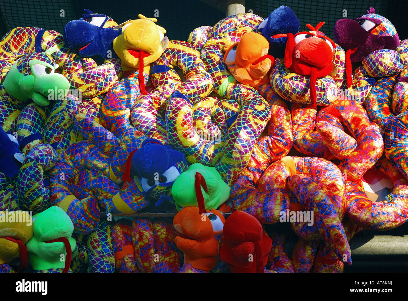 Soft toys to win at amusements fair Stock Photo - Alamy