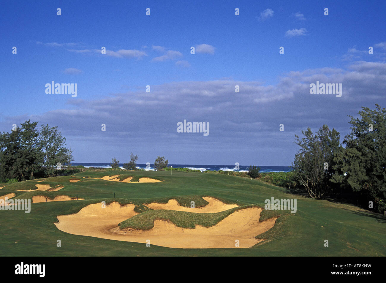The Links at Kuilima golf course, #17. Oahu Stock Photo - Alamy