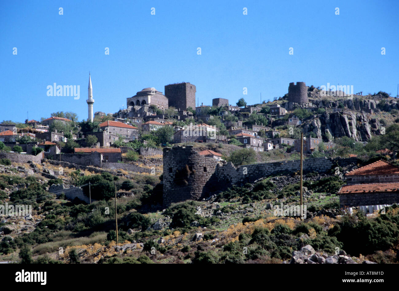 Turkey Assos Behramkale Turkish mountain town Stock Photo - Alamy