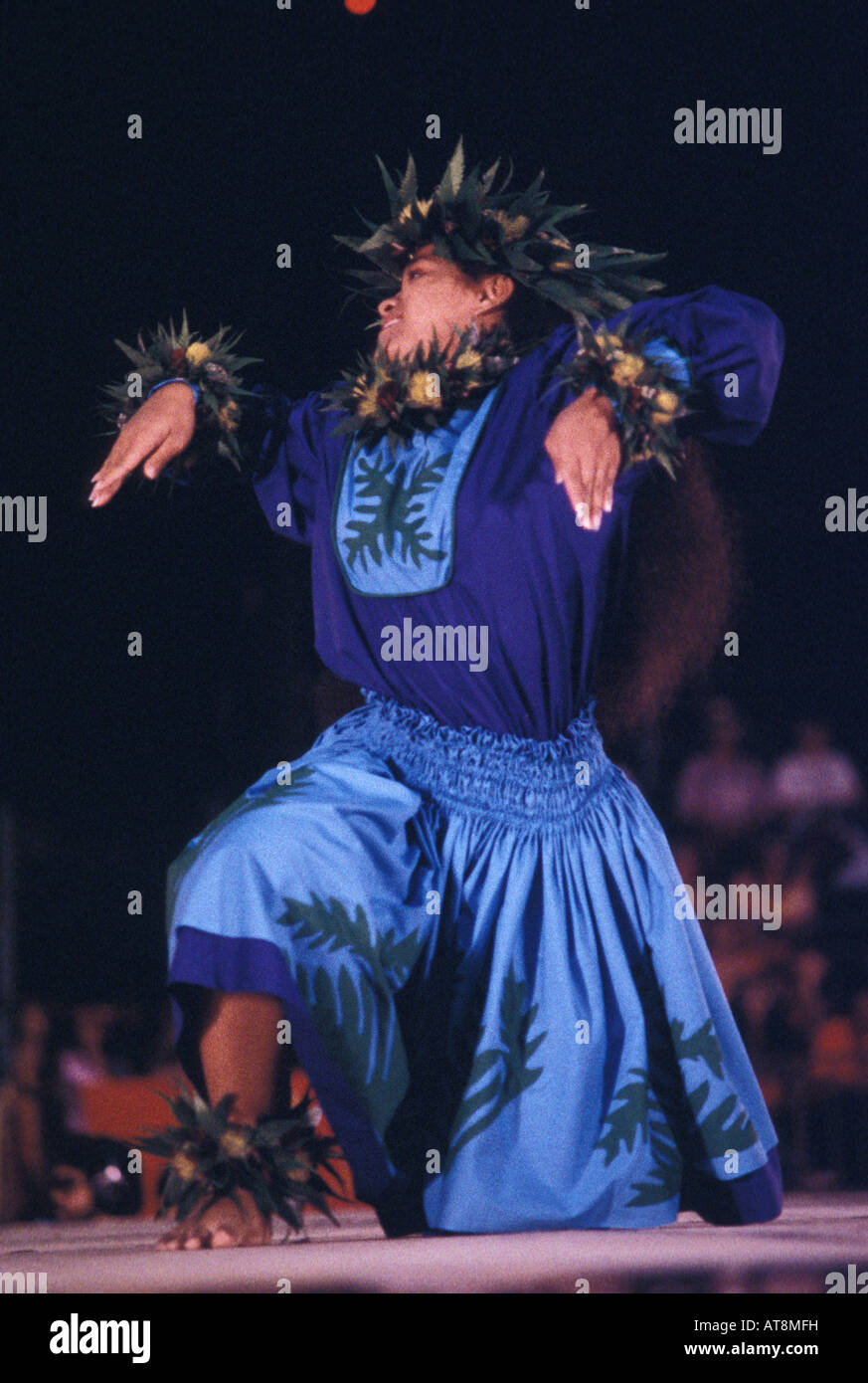 Kahiko (ancient) hula at the Merrie Monarch Festival, Hilo, Big Island ...
