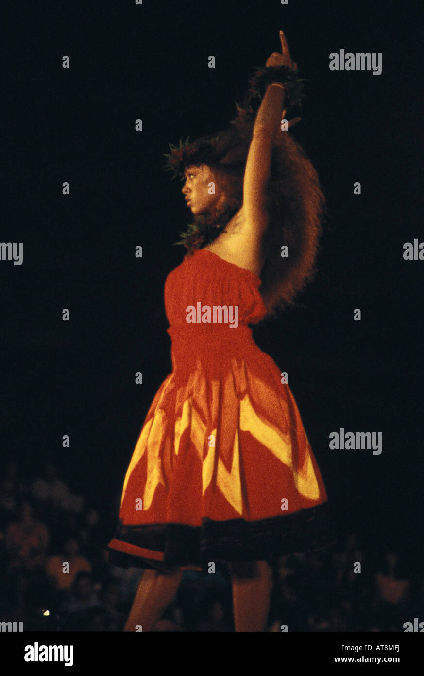 Kahiko (ancient) hula at the Merrie Monarch Festival, Hilo, Big Island ...
