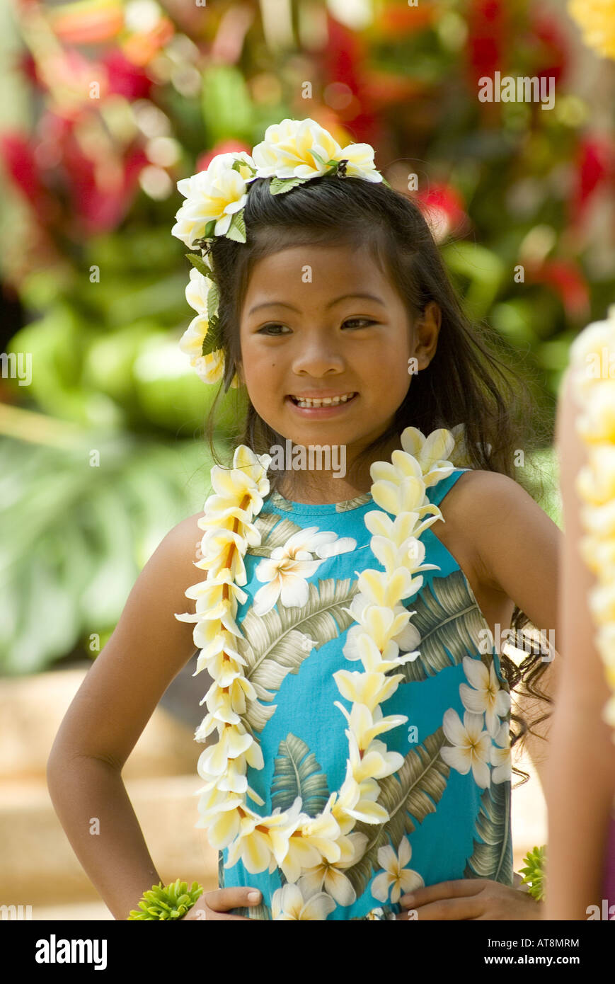 Hula dancers perform at Kapiolani park bandstand on May day, also known ...