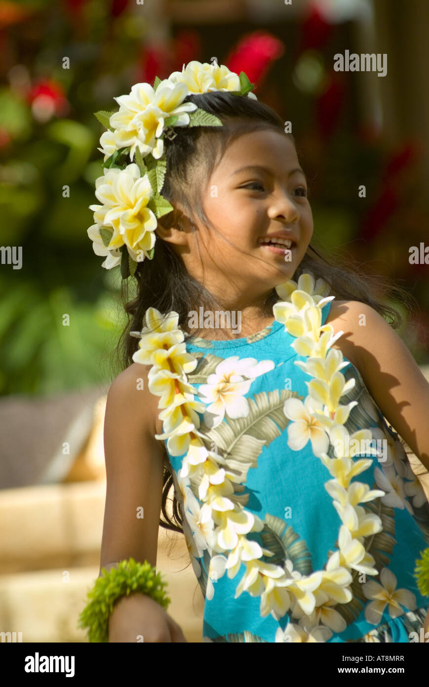 Hula dancers perform at Kapiolani park bandstand on May day, also known ...