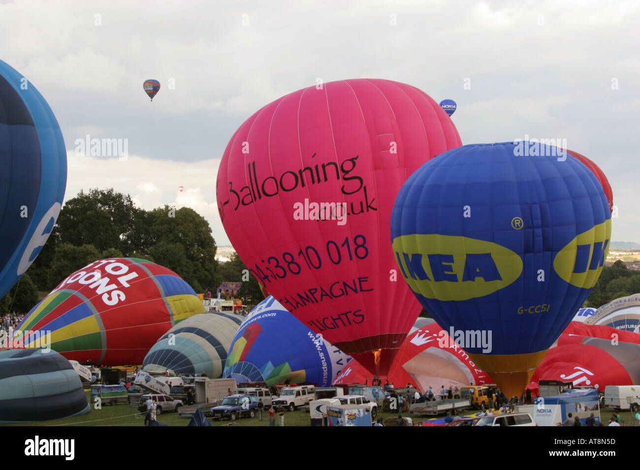 Bristol Balloon Fiesta Ashton Court Estate near Bristol England UK 2005 ...