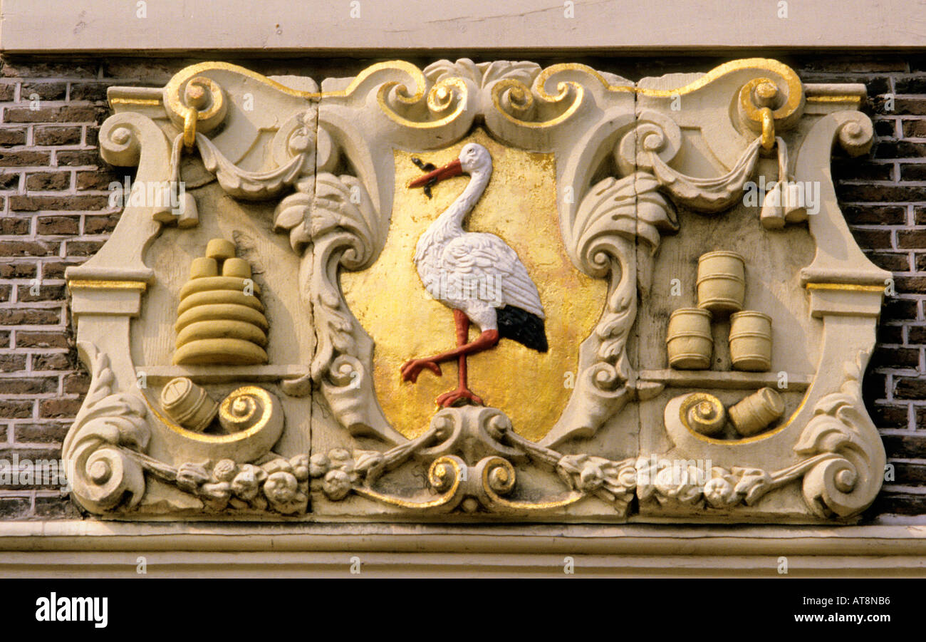 Stork city arms town he Hague Netherlands Holland Stock Photo - Alamy