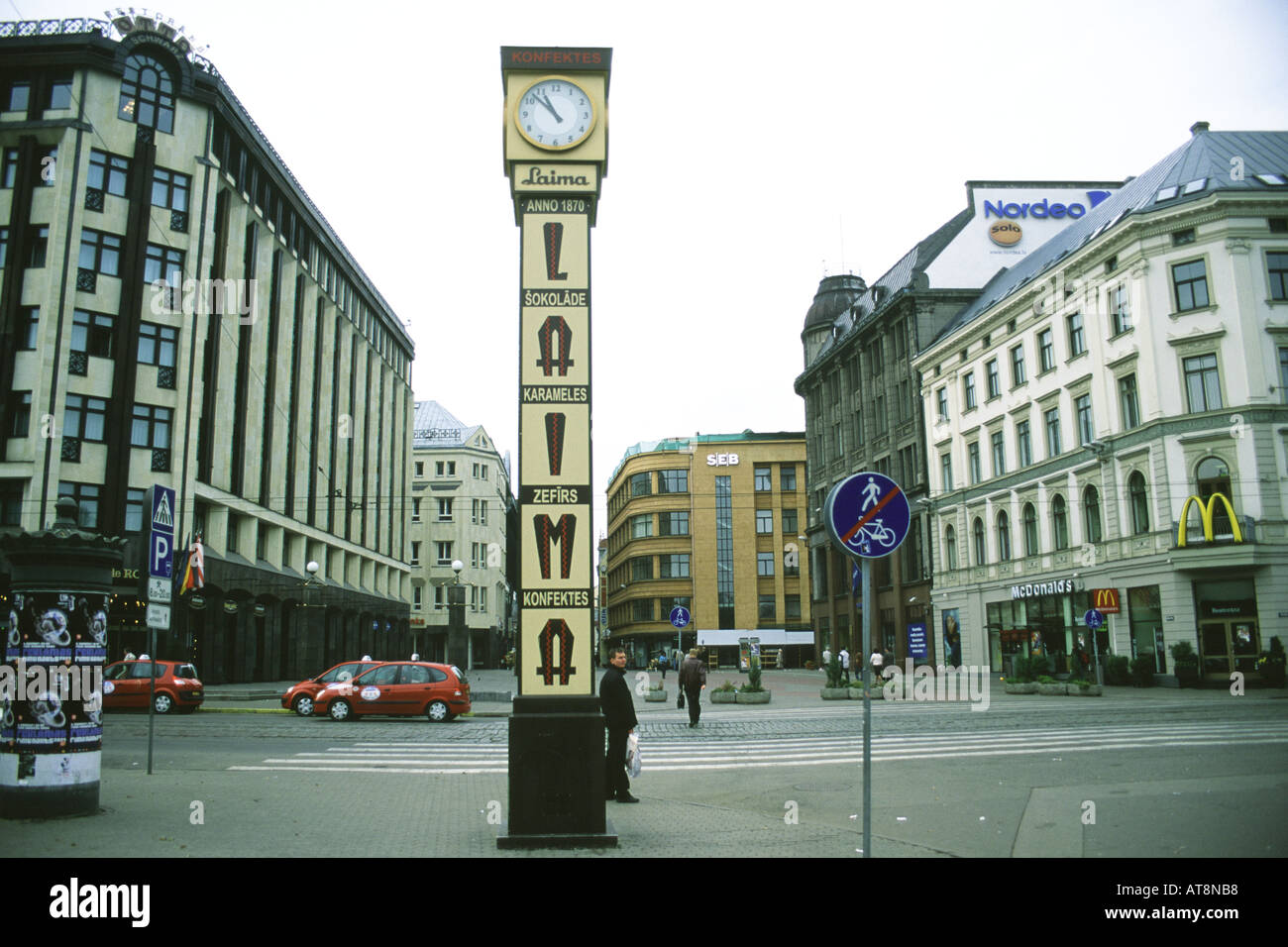 Laima clock Central Riga Latvia Stock Photo - Alamy