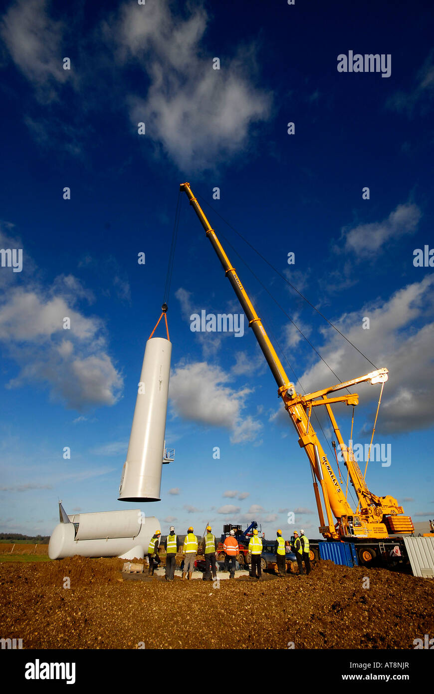 final day of construction at Westmill Wind Farm, Shrivenham ...