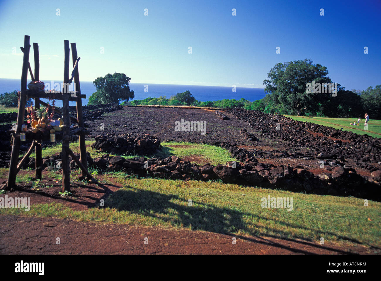 Puu Mahuka "Hill of Escape" heiau (ancient Hawaiian temple) on north ...