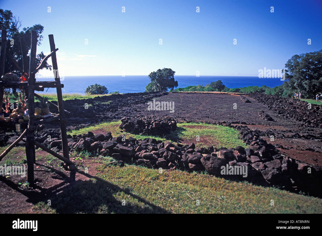 Puu Mahuka "Hill of Escape" heiau (ancient Hawaiian temple) on north ...