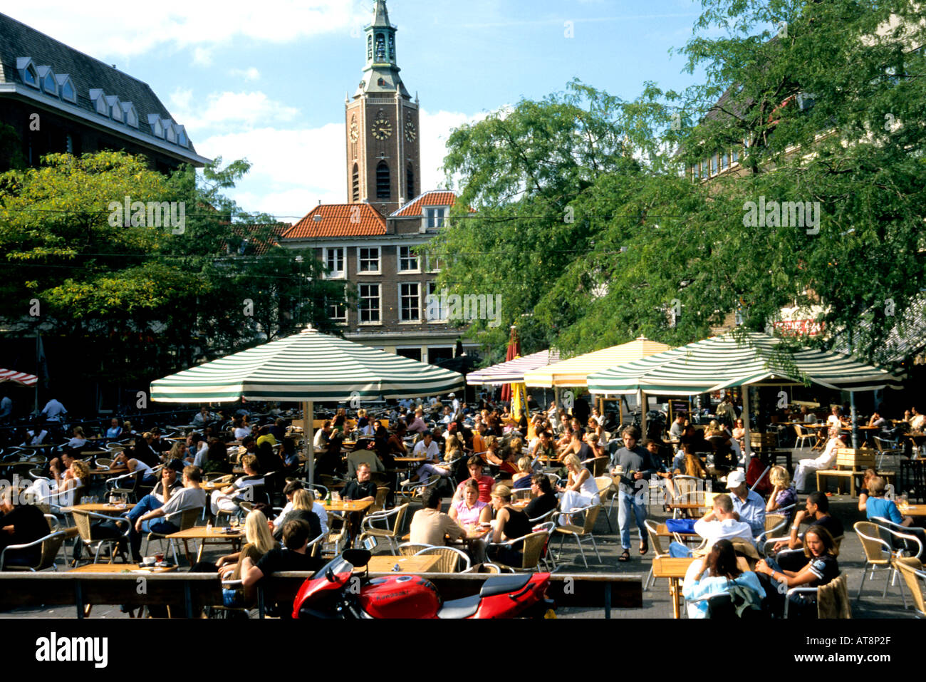 The Hague Netherlands Bar pub pavement restaurant Stock Photo - Alamy