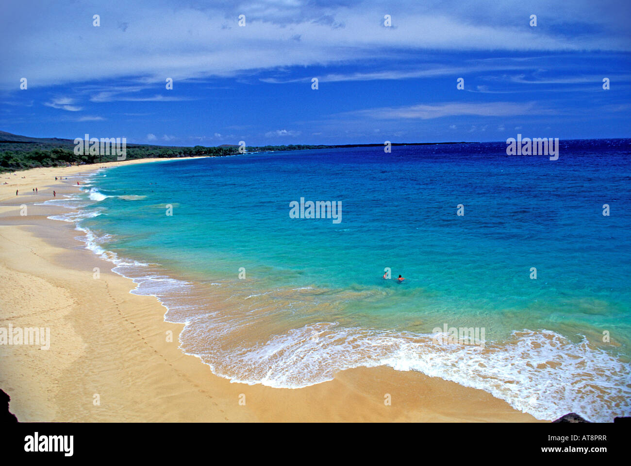 Tourists enjoy the stunning beauty of Makena Beach (also known as Big ...