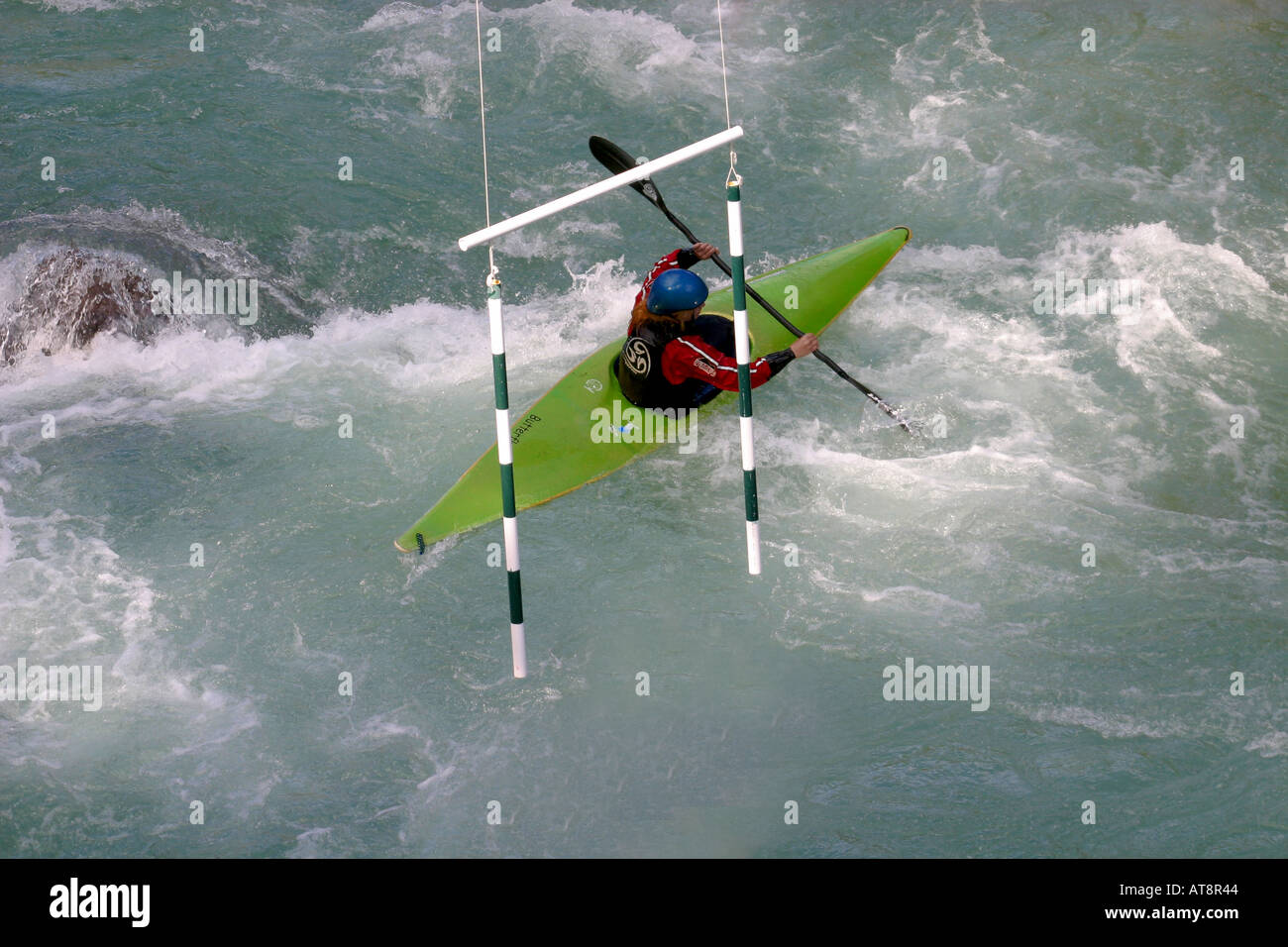 Kayaks on a dangerous river Stock Photo - Alamy