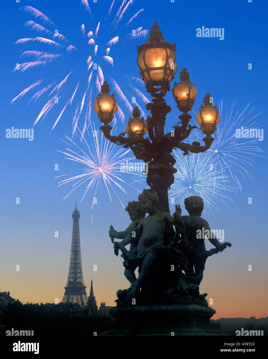 Paris france new years fireworks hi-res stock photography and images ...