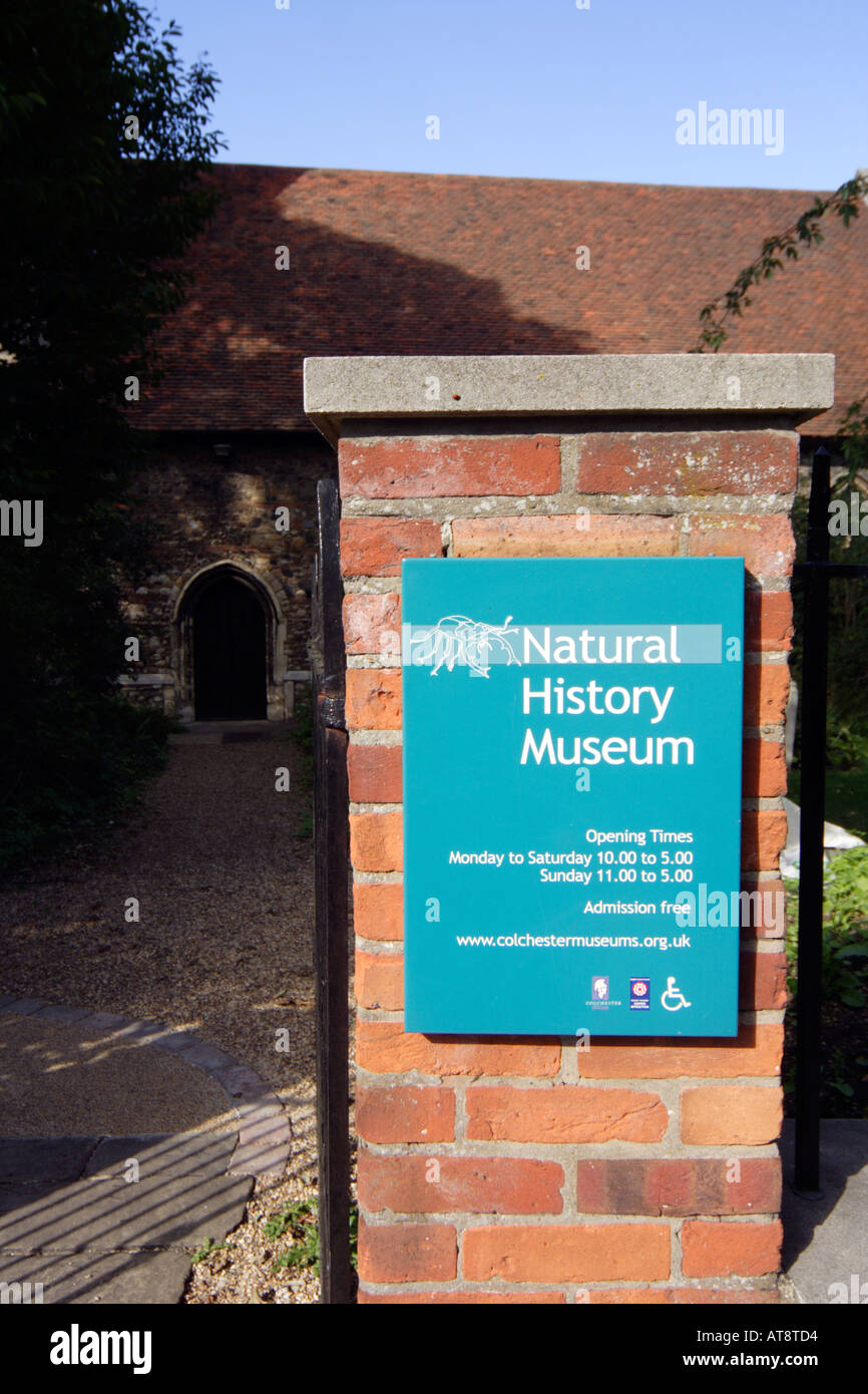 Natural History Museum Colchester Essex UK Stock Photo - Alamy