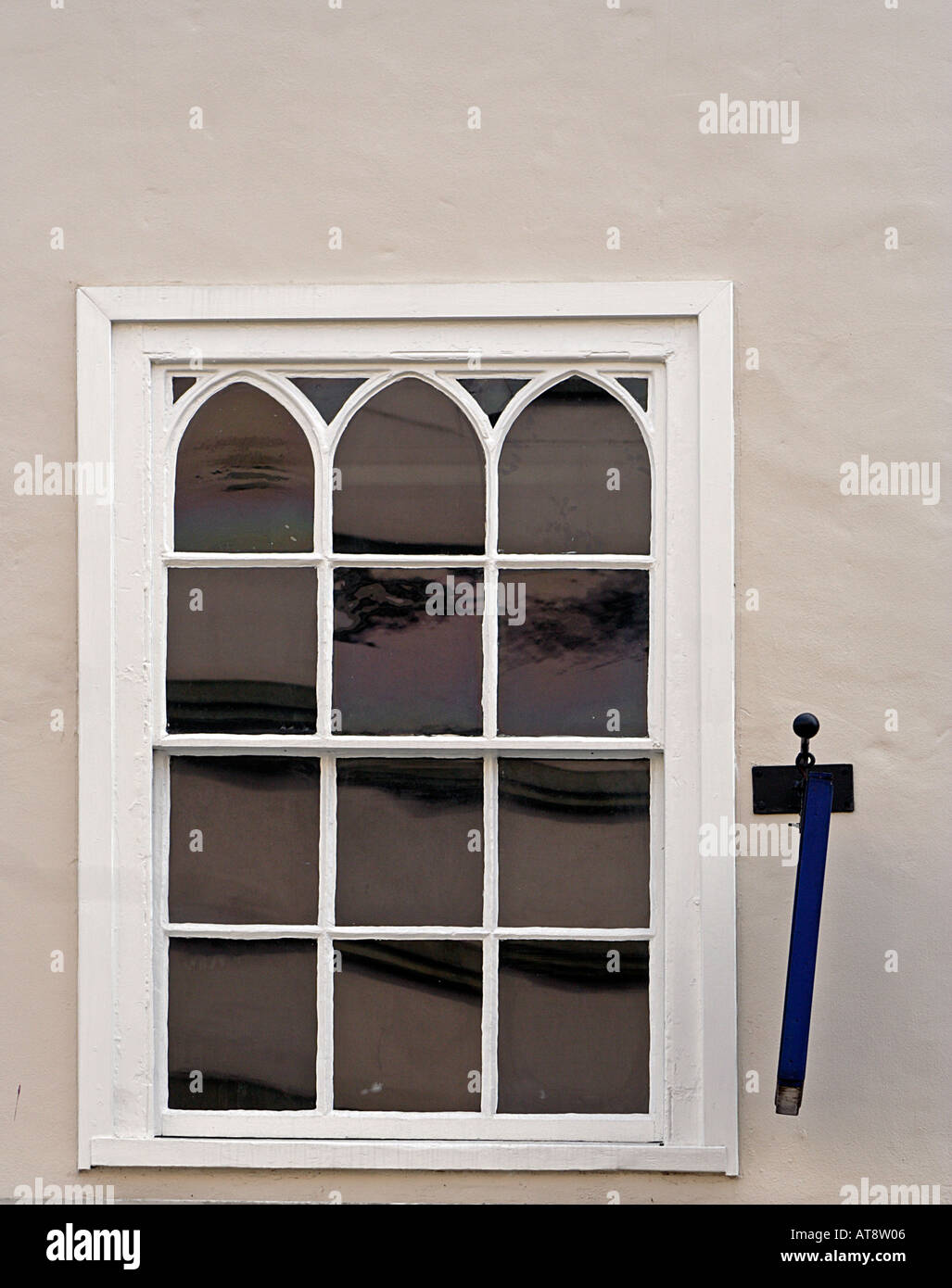 Gothic style Georgian six over six sash window with cusping Colchester ...