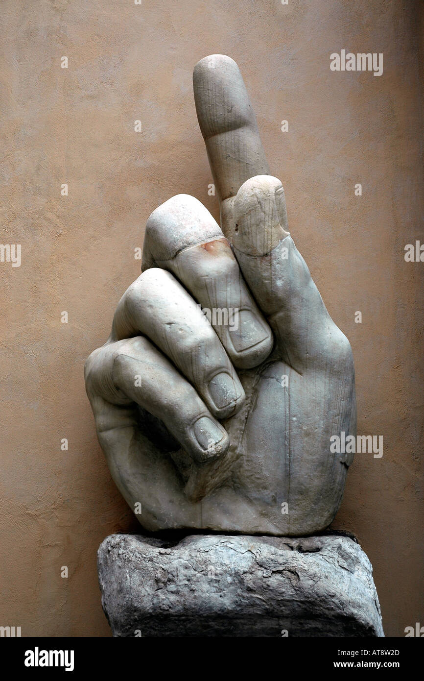 In Rome's Capitoline Museums a vast hand and pointing finger is among ...