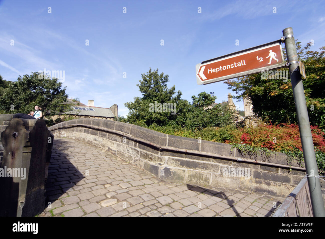 The bridge at Hebden Bridge leading to Heptonstall Yorkshire UK Stock ...