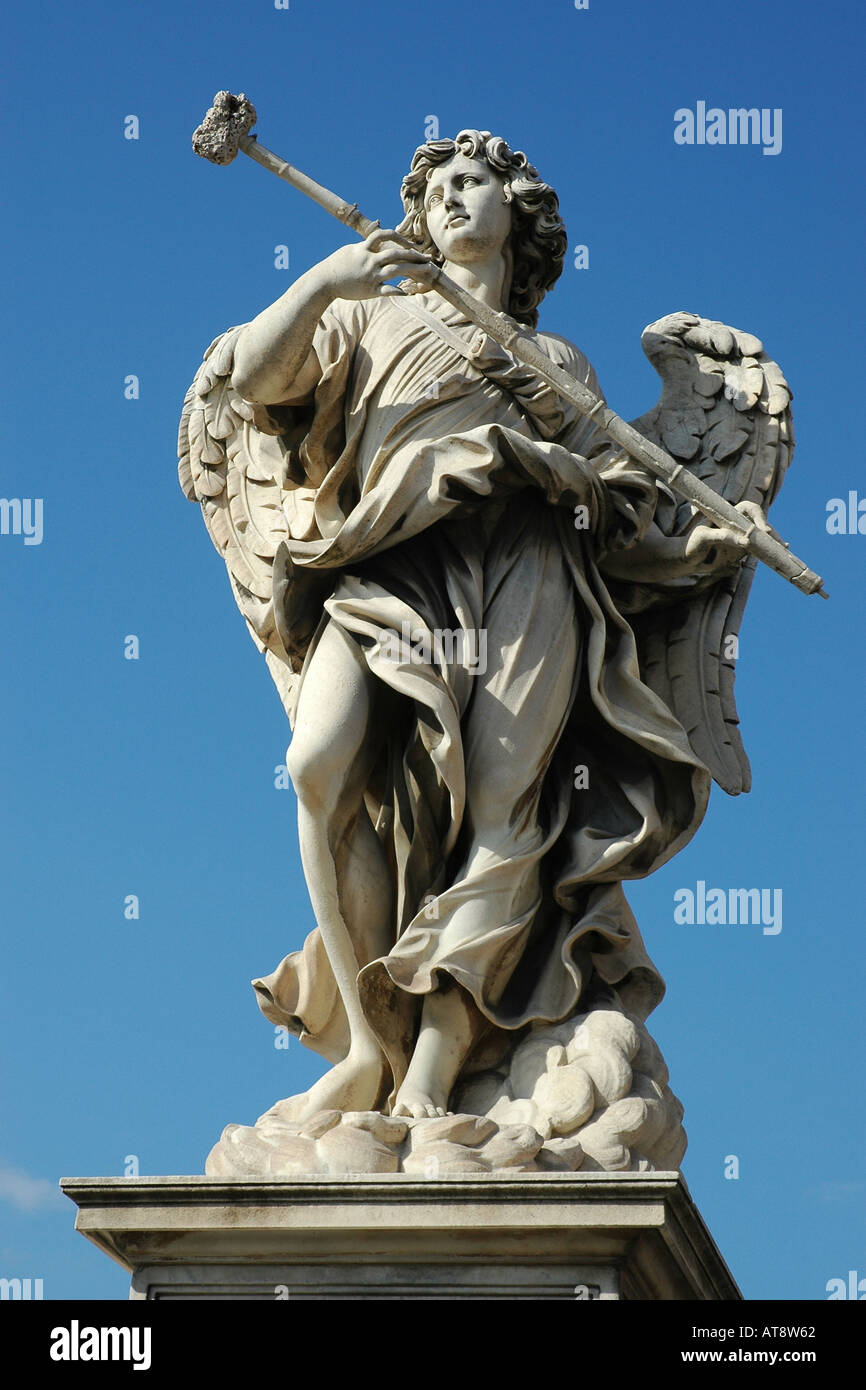One of Bernini's striking baroque statues adorning the Sant'Angelo ...