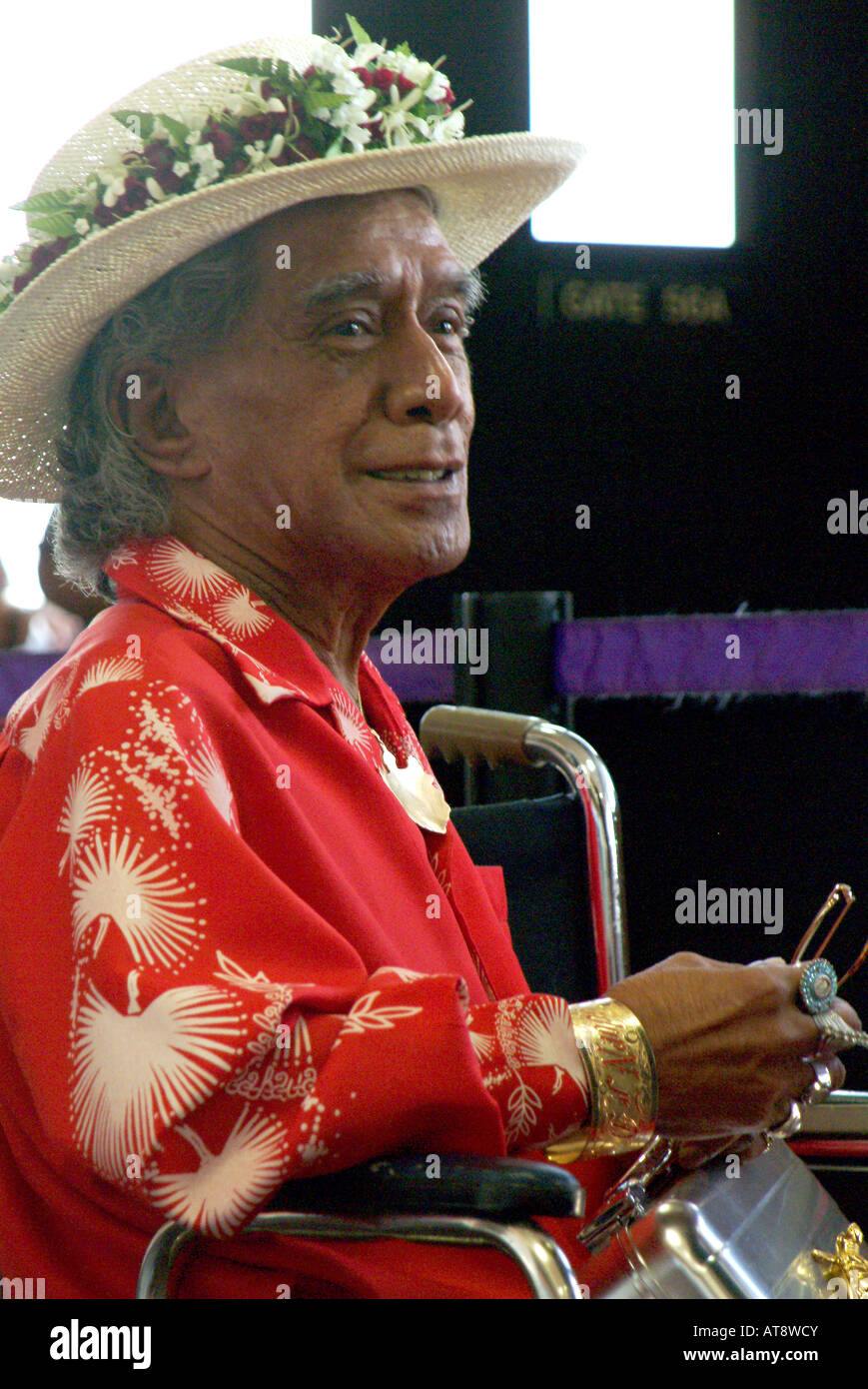 Kumu Uncle George Naope, one of the founders of the Merrie Monach hula ...