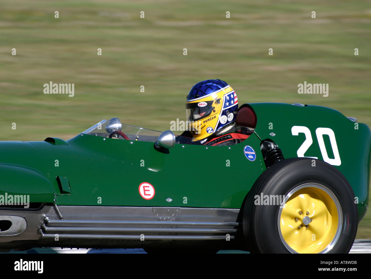 Duncan Dayton in 1959 Lotus-Climax 16 at Goodwood Revival, Sussex, UK ...